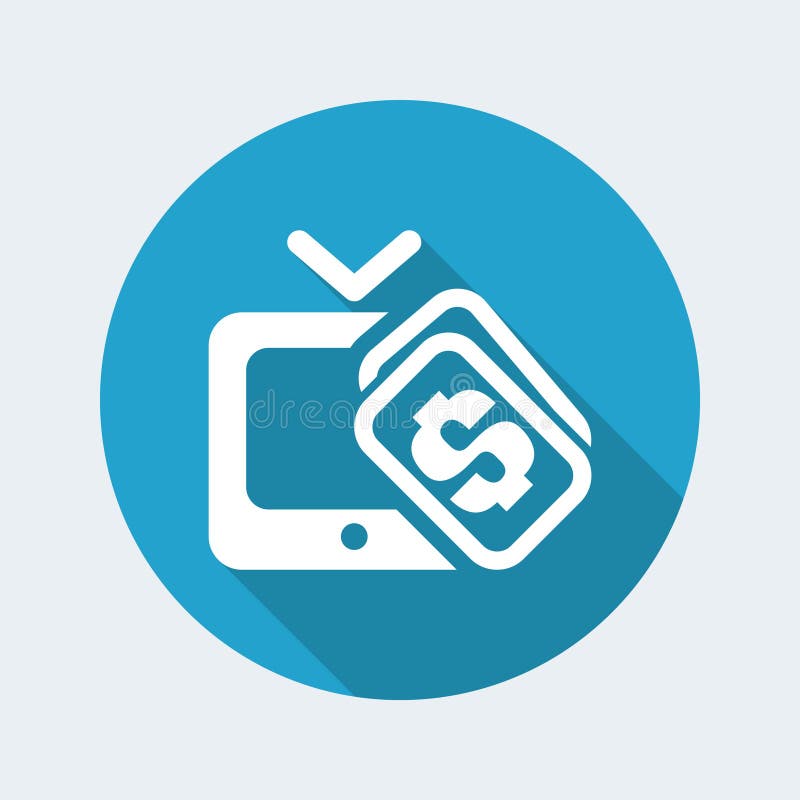 Vector Illustration of Single Isolated Pay TV Icon Stock Vector ...