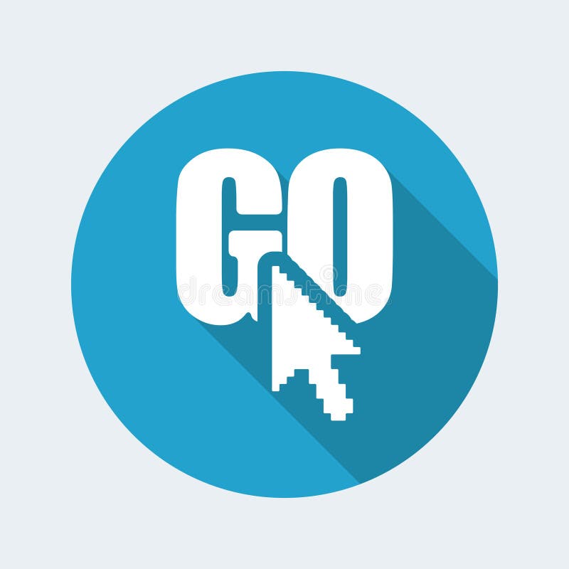 Vector Illustration of GO Web Button Icon Stock Vector - Illustration ...