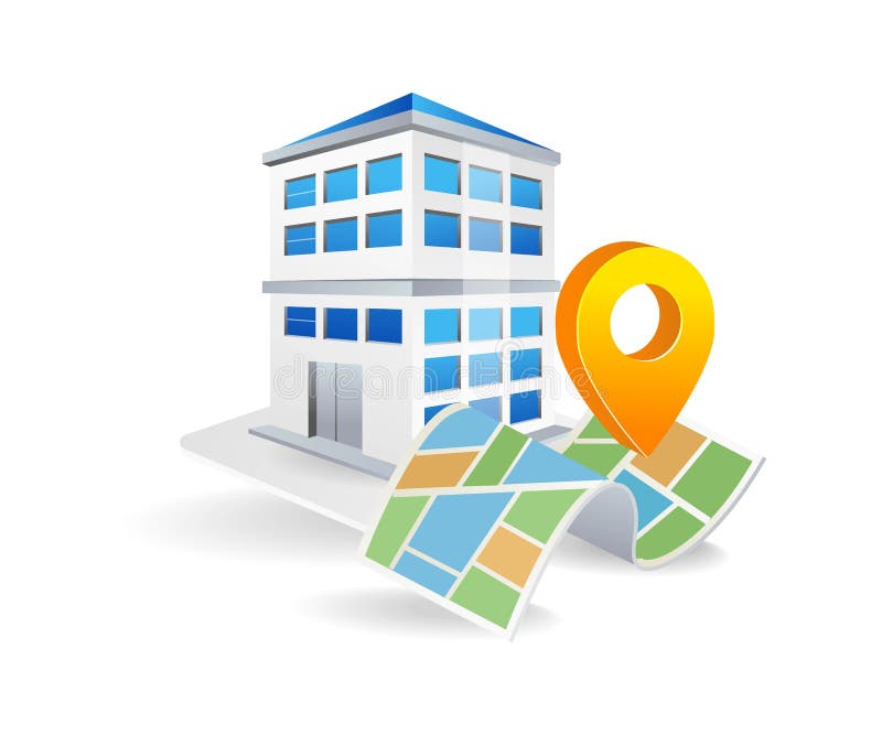 Isometric 3d Concept Illustration of Location of Apartment Building ...