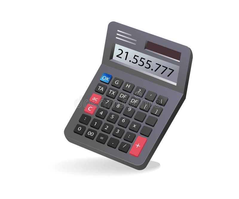 Flat Isometric 3d Illustration Calculation Tool Concept Stock ...