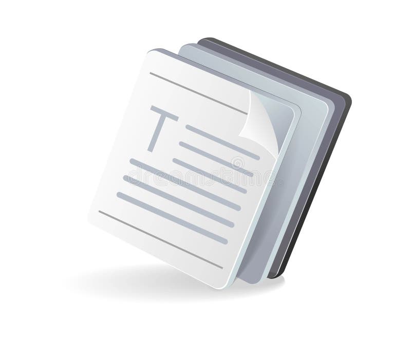 3d Illustration Concept of Pile of Office Paper Data Stock Illustration ...