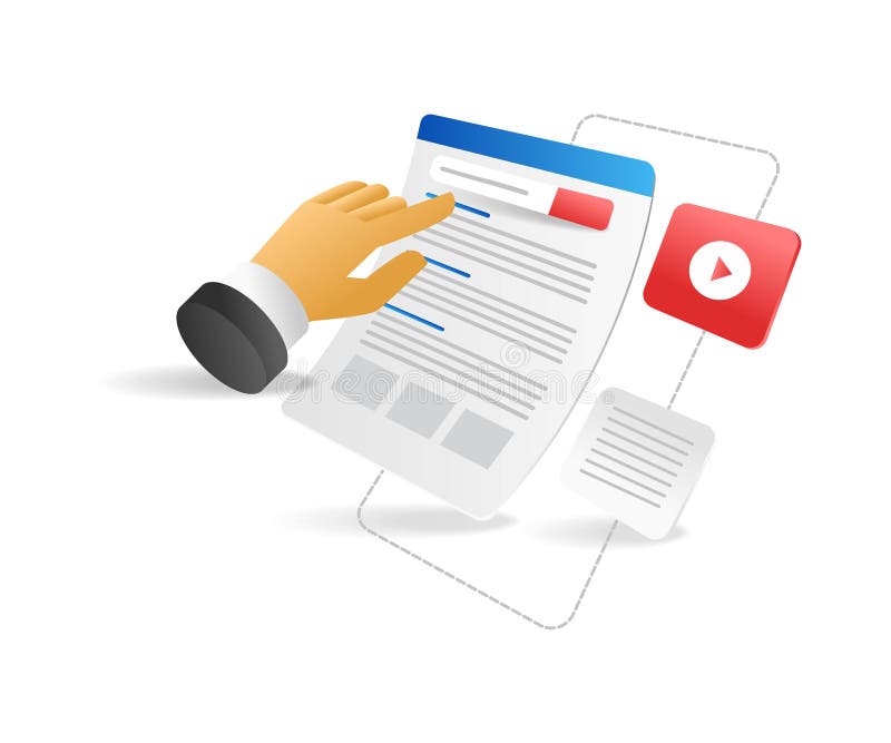 3d Illustration Entering Keywords To Search Information in Search ...