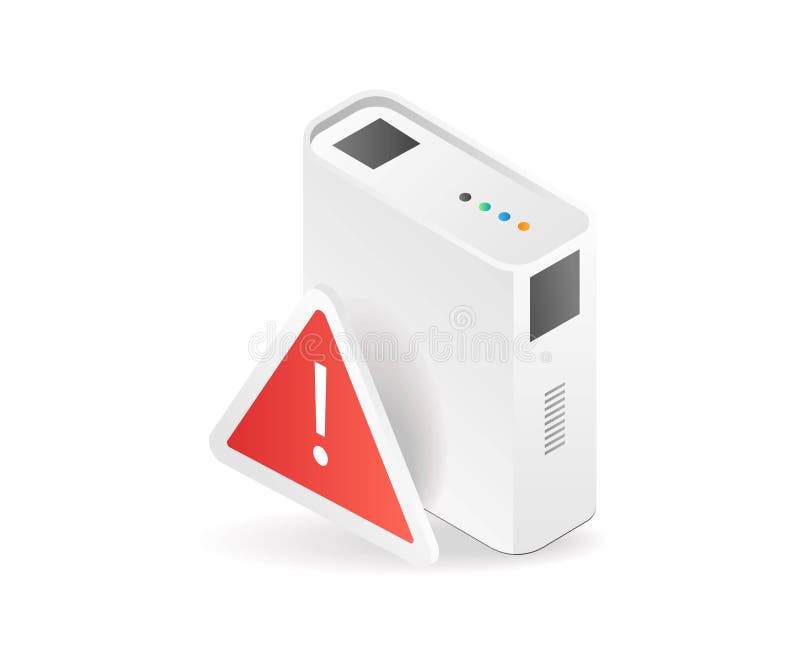 Flat Isometric 3d Illustration Error Storage Memory Stock Illustration ...