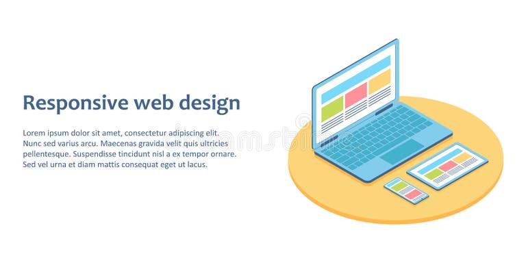 Website Mockup Different Devices Stock Illustrations – 218 Website ...