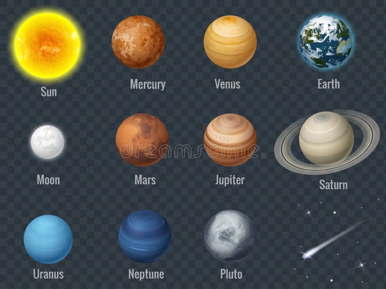 Solar System Planets Transparent Background Stock Illustrations – 396 ...
