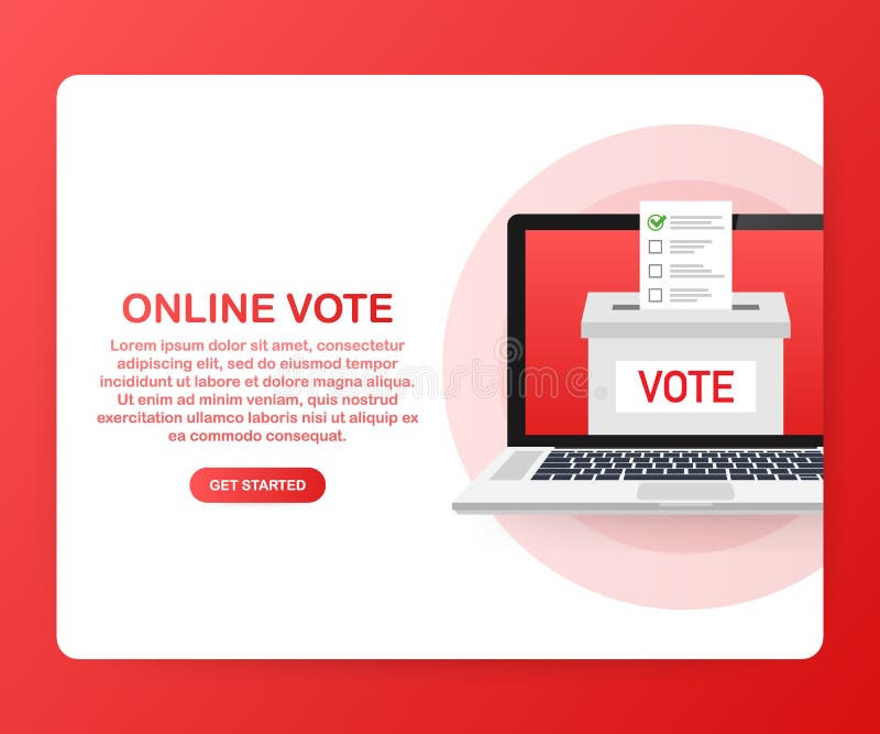 Flat Isometric Vector Concept Voting Online, E-voting, Election ...