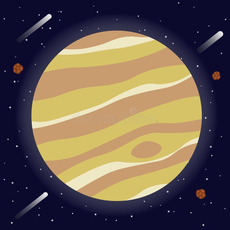 Flat Neptune Planet stock illustration. Illustration of neptune - 242002381