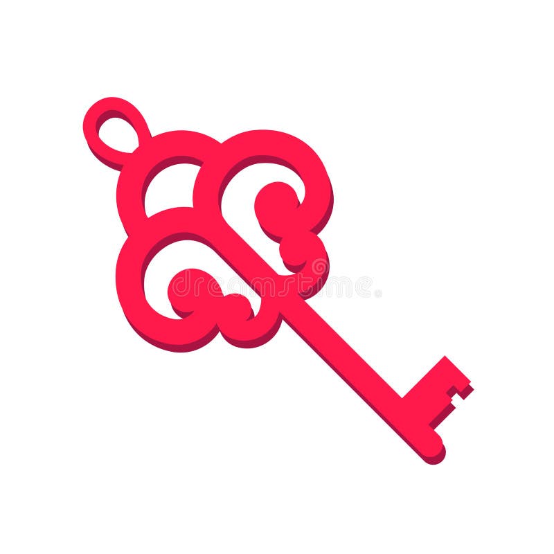 Flat Key Icon. Vector Illustration. Creative Pictogram Stock Vector ...