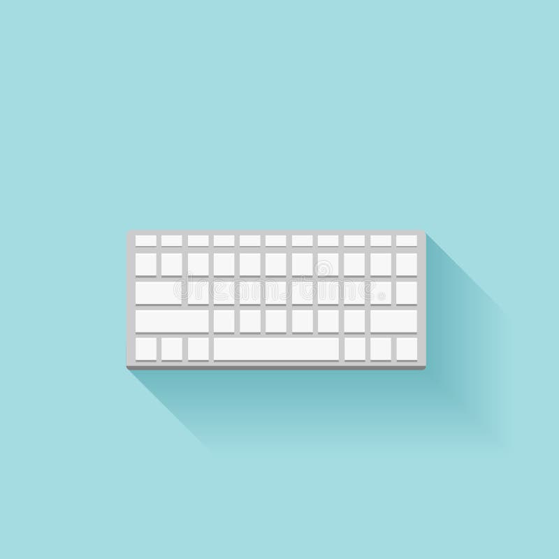 Flat Keyboard and Mouse. Hand Typing Stock Illustration - Illustration ...