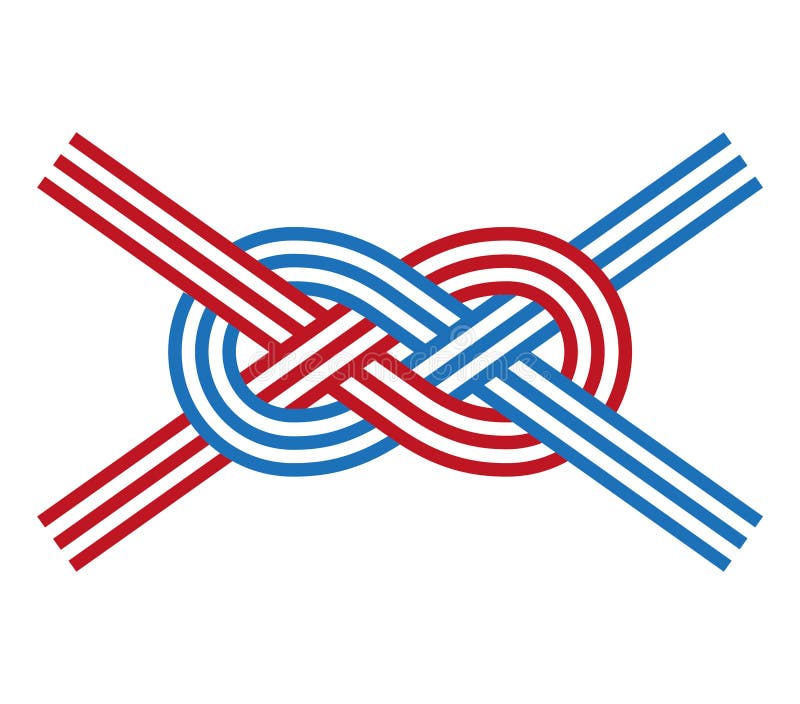 Flat Knot. Square Knot. Reef Knot Stock Vector - Illustration of ...