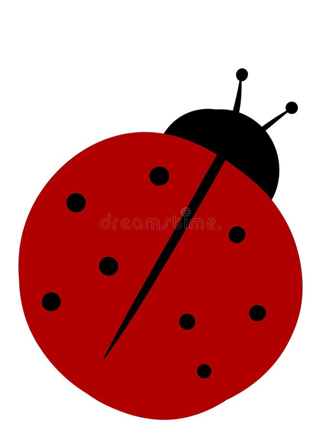 Flat 2d Ladybug, Isolated, Vector Illustration Stock Vector ...