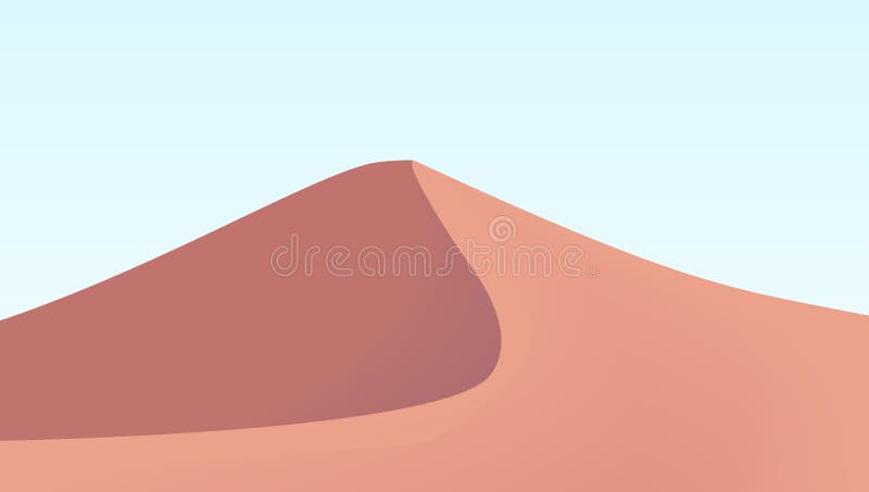 Flat Landscape Desert Design Template Stock Illustration - Illustration ...