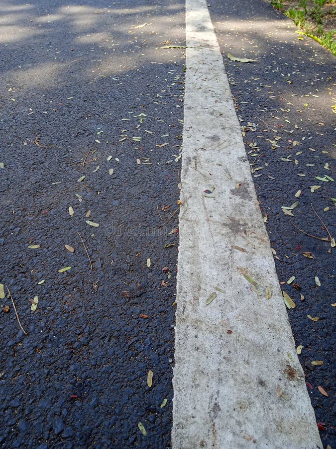 Flat Lay Asphalt Road with White Line Stock Image - Image of bitumen ...