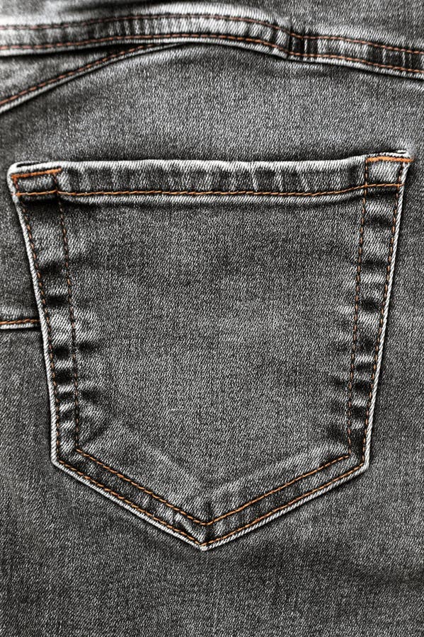 Flat Lay, Back Detail of Black Jeans, Background Texture. Stock Photo ...