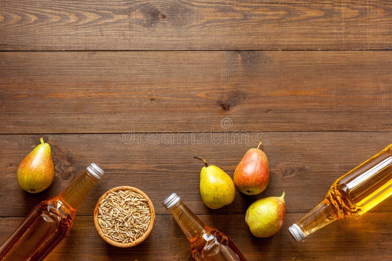 Flat Lay of Beer Bottles Top View Copy Space Stock Photo - Image of ...
