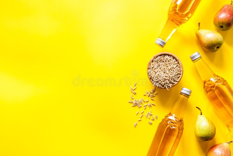 Flat Lay of Beer Bottles Top View Copy Space Stock Photo - Image of ...