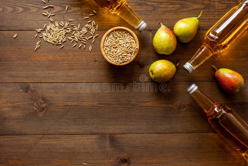 Flat Lay of Beer Bottles Top View Copy Space Stock Photo - Image of ...