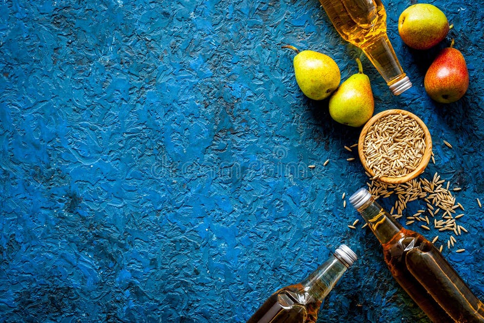 Flat Lay of Beer Bottles Top View Copy Space Stock Photo - Image of ...