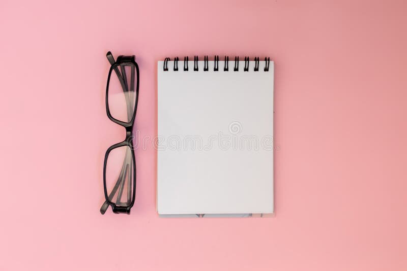 Flat Lay of Blank White Journal, Overhead Look, Open Page for ...