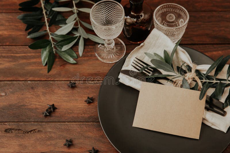 Flat Lay Bohemian Wedding Table Stock Image - Image of design, elegant ...