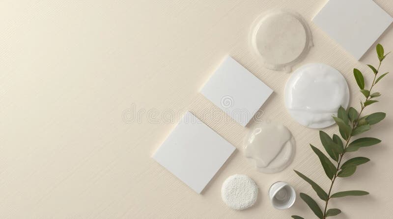Minimal Ceramic Tile Samples on Beige Background Stock Illustration ...