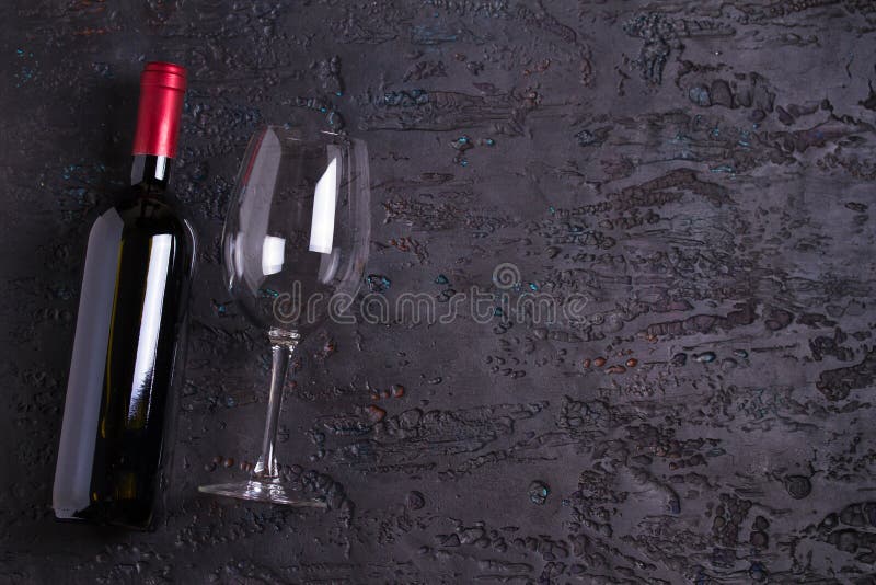 Flat Lay Red Wine in Glasses on Wooden Background with Space, Concept ...