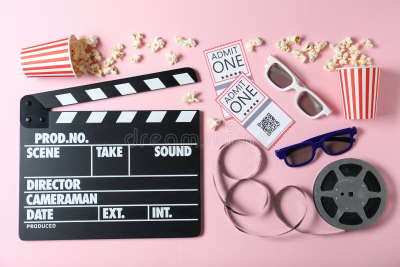 585 Clapperboard Pink Background Stock Photos - Free & Royalty-Free ...