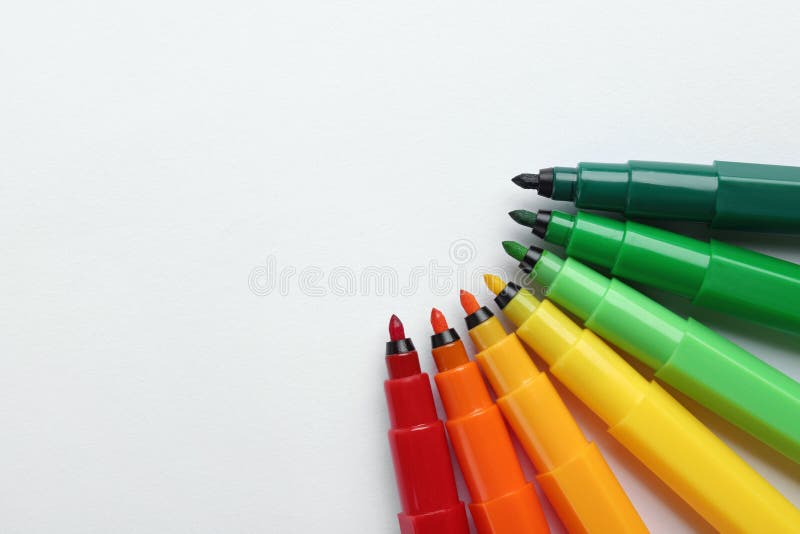 Flat Lay Composition with Colorful Markers. Energy Efficiency Concept ...