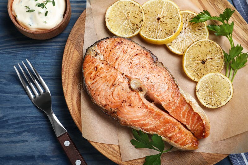 Different Kinds of Cooked Fish and Vegetable Toppings Stock Photo ...