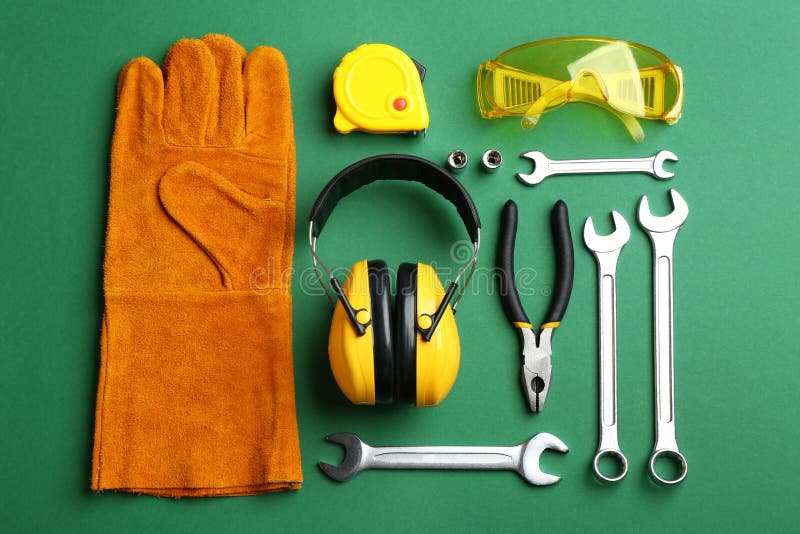 Flat Lay Composition with Different Construction Tools Stock Image ...
