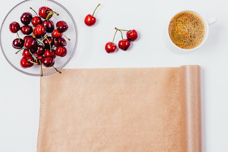 Flat Lay Composition of Empty Unfolded Roll Stock Photo - Image of ...