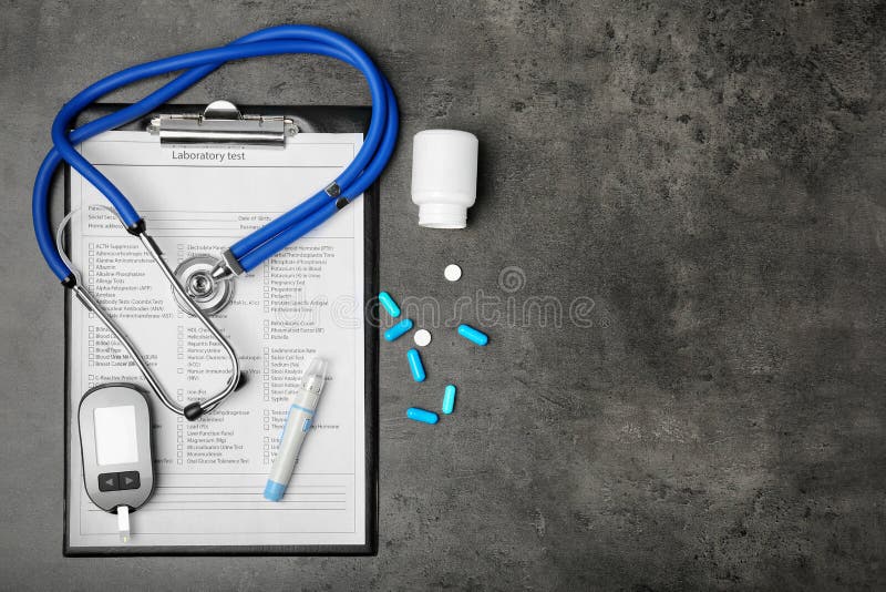 Composition with Laboratory Equipment. Chemistry Concept Stock Image ...