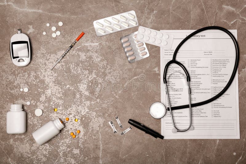 Composition with Laboratory Equipment. Chemistry Concept Stock Image ...