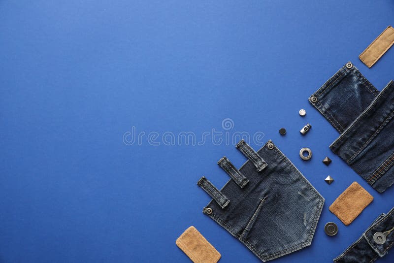 Flat Lay Composition with Garment Accessories and Cutting Details for ...