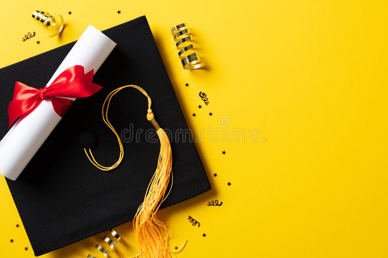 1,257 Graduation Hat Yellow Stock Photos - Free & Royalty-Free Stock ...