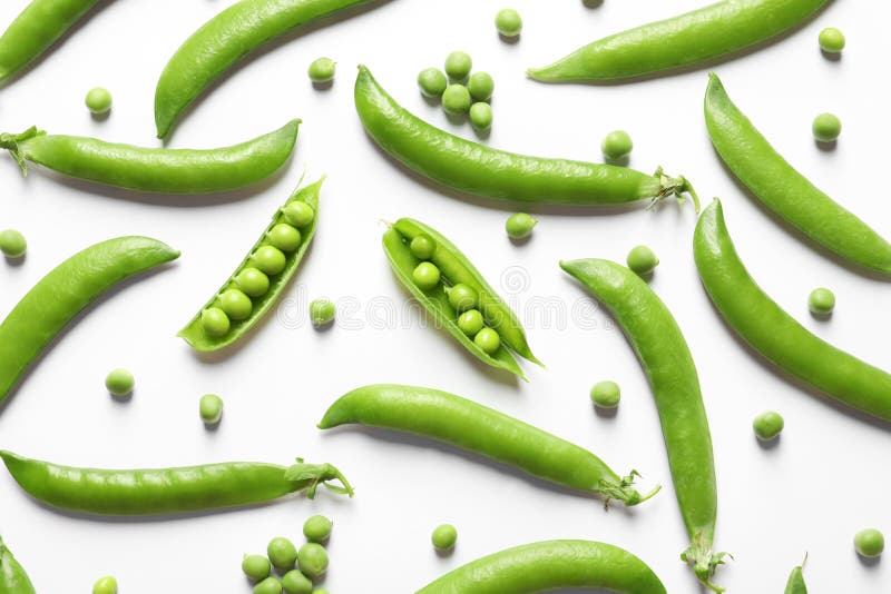 Flat peas on white stock photo. Image of uncooked, details - 8364464