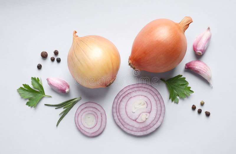 Composition With Onions, Garlic And Shallots Stock Photo - Image of ...