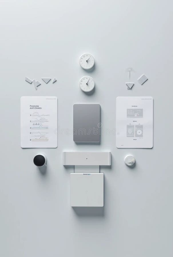 Flat Lay Composition Representing AI Ethics with Symbolic Tech and ...