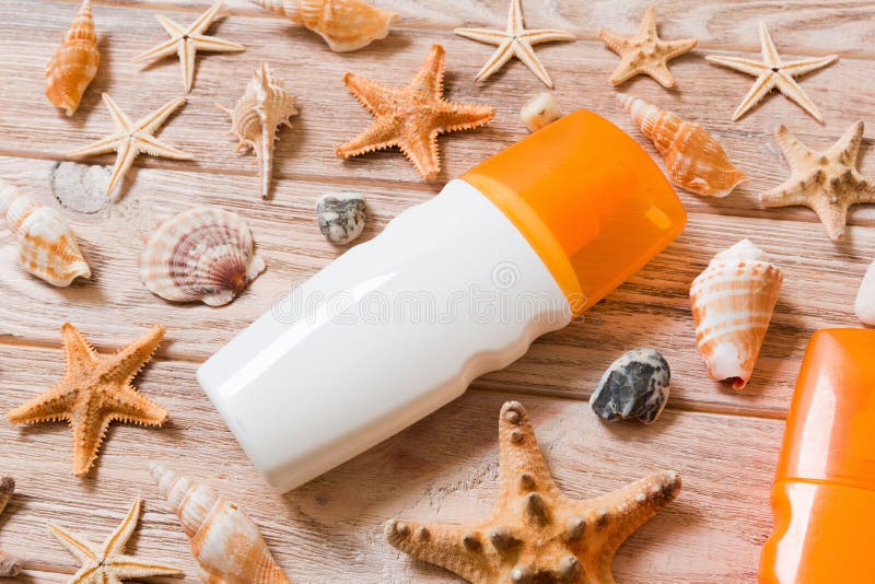 Flat Lay Concept of Summer Travel Vacation Stock Image - Image of shore ...