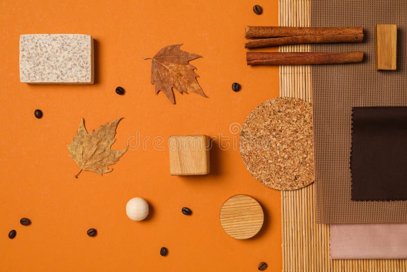 Flat Lay of Creative Moodboard Composition, Top View Stock Image ...