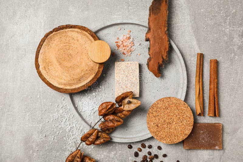 Flat Lay of Creative Moodboard Composition, Top View Stock Photo ...