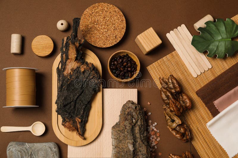 Flat Lay of Creative Moodboard Composition, Top View Stock Photo ...