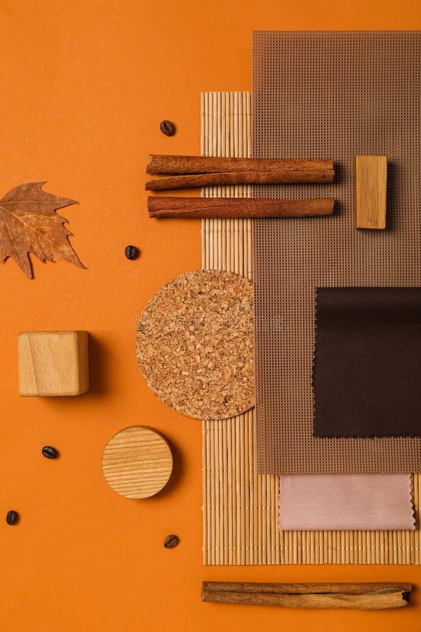 Flat Lay of Creative Moodboard Composition, Top View Stock Image ...