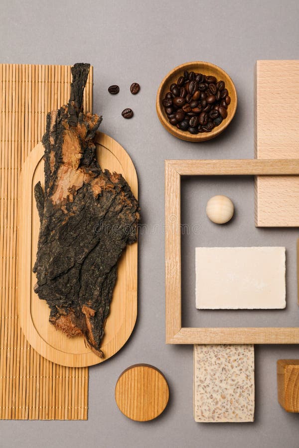 Flat Lay of Creative Moodboard Composition, Top View Stock Image ...