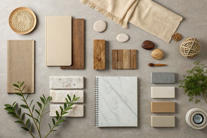 Flat Lay Design of Creative Architect Moodboard Composition with ...
