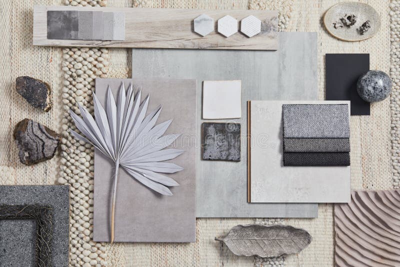 Flat Lay Design of Creative Architect Moodboard Composition with ...