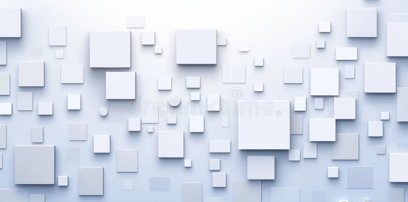 Flat Lay Design Featuring a Sparse Grid of White Geometric Shapes ...