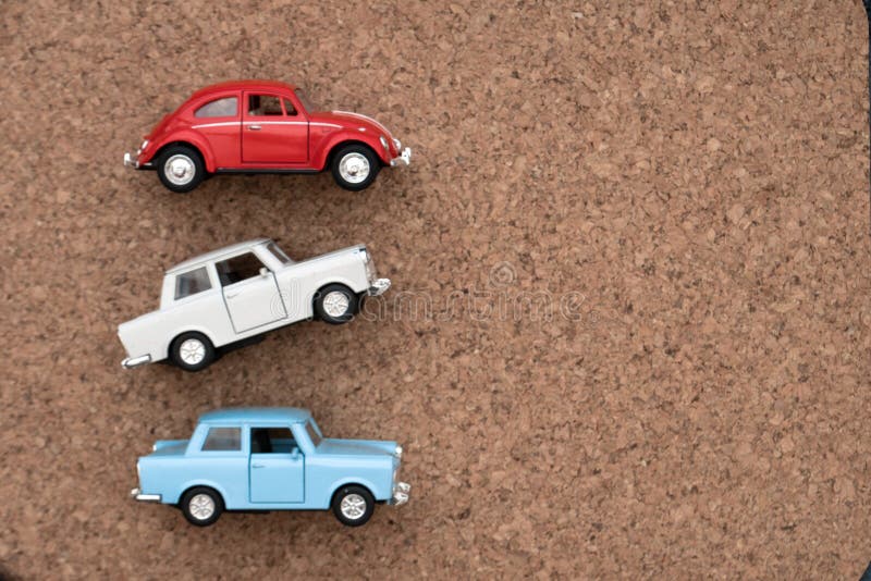 Flat Lay of Toy Cars in Various Colors Stock Image - Image of ...