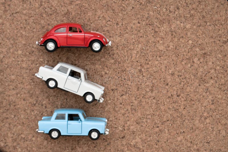 Flat Lay of Toy Cars in Various Colors Stock Photo - Image of toddler ...