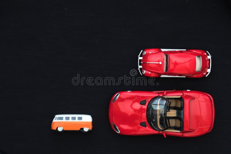 Flat Lay of Toy Cars in Various Colors Stock Image - Image of ...
